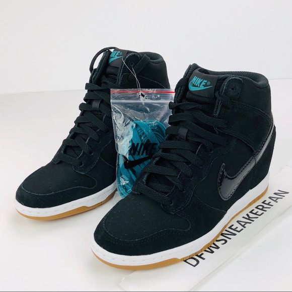 Nike | Shoes | Nike Womens Dunk Ski Hi Wedge Black | Poshmark